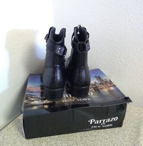 Parrazo | Shoes | Parrazo Of Ny Embossed Black Leather Boots | Poshmark